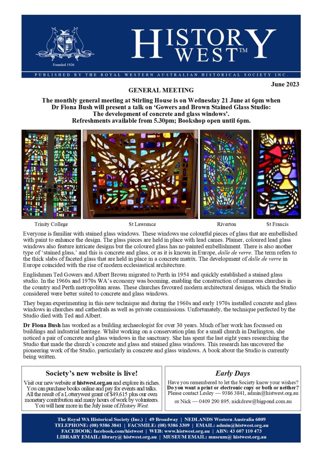 History West Newsletter - RWAHS